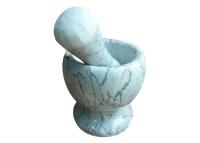 China Kitchen Cookware Stone Mortar And Pestle Outside Polished Damp Proof for sale