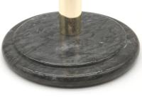 China Upright Black Marble Stone Paper Towel Holder Round Metal Pole for sale