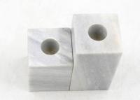 China 100% Natural marble 5x5x7cm Stone Candle Holders for sale