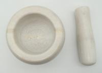 China Round Stone Mortar And Pestle Natural Solid Granite Herb Grinding for sale