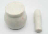 China Round Stone Mortar And Pestle Natural Solid Granite Herb Grinding for sale
