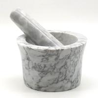 China Marble Mortar And Pestle Set Herb Spice Mixing Grinding Pounding Medicine Jar for sale