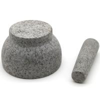 China Granite Stone Mortar And Pestle Set Herb Spice Press Crusher Stone Pound Bowl for sale
