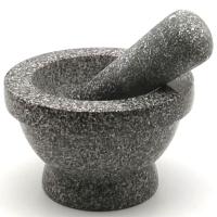China Granite Stone Pestle And Mortar Set polished Herb Tools for sale