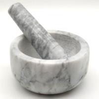 China Marble Stone Mortar And Pestle Set For Herb Spice Crushing Grinding for sale
