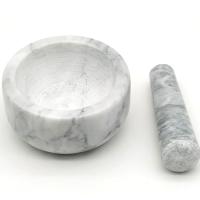 China Marble Stone Mortar And Pestle Set For Herb Spice Crushing Grinding for sale