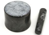 China Polished Marble Granite Stone Mortar And Pestle Set For Kitchen Grinding Herb Spices for sale
