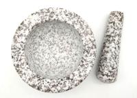 China Food Grade Granite Stone Mortar And Pestle Pill Crushing Medicine Grinder Set for sale