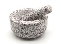 China Food Grade Granite Stone Mortar And Pestle Pill Crushing Medicine Grinder Set for sale