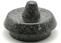 China Round Stone Mortar With Pestle Set Natural Marble Granite For Kitchen for sale