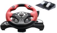 China Wired Vibration Gaming Steering Wheel And Pedals For PC / X-Input for sale