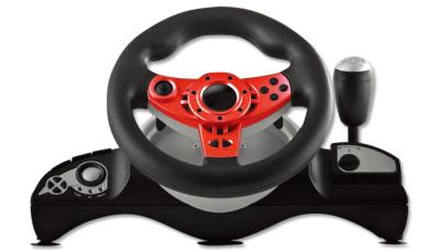 China Wired Connection Video Game Steering Wheel for P4 Big Size Shape With Vibration for sale