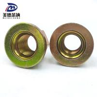 China Steel Rear Wheel Hexagon Flange Welding Self-locking Nut Galvanized M12x1.5 for sale