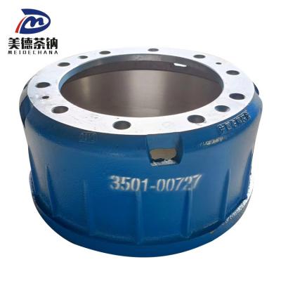 China Rear Wheel Brake Drum for Yutong Zhongtong Kinglong Passenger Cars Steel 3501-00727 for sale