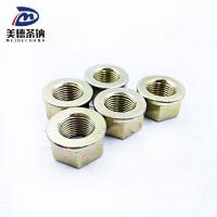 China Hexagon Flange Lock Nut for FAW Truck Carbon Yellow Galvanized Steel Standard T32716T for sale