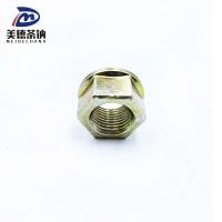 China Hexagon Flange Lock Nut for FAW Truck Carbon Yellow Galvanized Steel Standard T32716T for sale