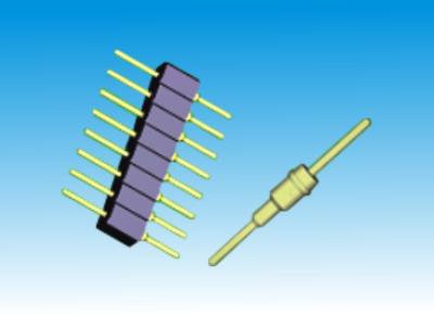 China DIP Machine Pin Headers 1.778mm With Insulator Height 3.0mm PBT Material for sale