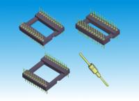 China Gold Marchined DIP IC Socket 1.778mm Insulation Resistance Height 2.8mm for sale