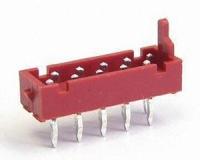 China Micro Match Amp Header Connector 1.27mm Pitch Red Color Long Lifespan for sale