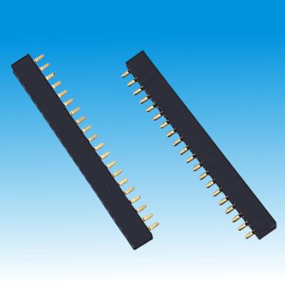 China 1.0 mm H 2.0  Single Row Bottom Entry Straight Type Female Header Connector for sale