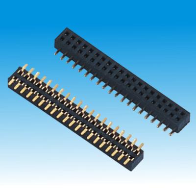 China 1.0 mm H 2.0  Dual Row Straight Right Angle Type Female Header Connector for sale