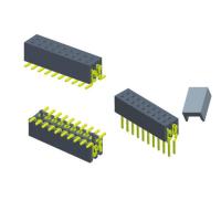 China 1.0 mm H 2.0  Dual Row Straight Right Angle Type Female Header Connector for sale