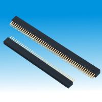 China 1.27 mm H3.4 Single Row Straight Type Female Header Connector U Contact for sale