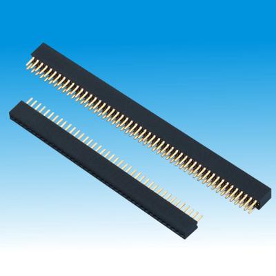 China 1.27 mm H3.4 Single Row Straight Type Female Header Connector U Contact for sale