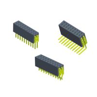 China 1.27 mm H3.4 Single Row Straight Type Female Header Connector U Contact for sale