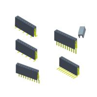 China 1.27 mm H4.3 Single Row SMT Type Female Header Connector U Contact for sale