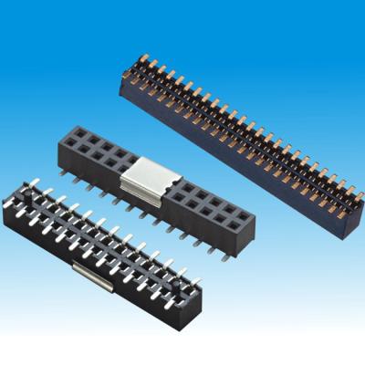 China 1.27mm Pitch 8.5mm Height Dual Row SMT Female Header Connector 1A 500V for sale