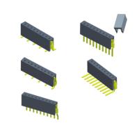 China 1.27 mm Height 4.3 Dual Row Right Angle SMT Type Female Header Connector for sale