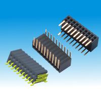 China 1.27 mm Dual Row Female Header Connector Side Entry Right Angle Type for sale