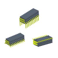 China 1.27 mm Dual Row Female Header Connector Side Entry Right Angle Type for sale