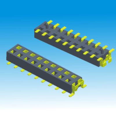 China Upper Contact Dual Row Pin Header H 2.2 Female SMT Type Insulation Resistance for sale