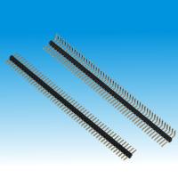 China Brass Pin PCB Header Connector One Row Straight Right Angle Wear Resistant for sale