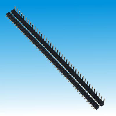 China 0.8x1.2mm Dual Row SMT Right Angle Pin Header 1A 500V Board Spacer for sale