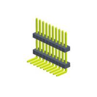 China 0.8x1.2mm Dual Row SMT Right Angle Pin Header 1A 500V Board Spacer for sale