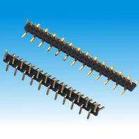 China 1.27mm 0.40SQ Pin Header Single Row SMT for sale