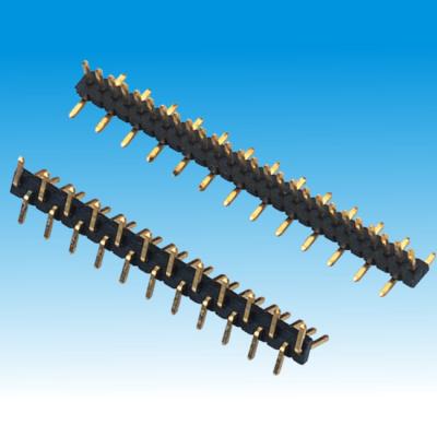 China 1.27mm 0.40SQ Pin Header Single Row SMT for sale