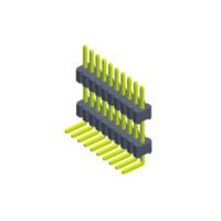 China Durable Straight Single Pin Header Right Angle 1.27mm 0.40SQ High Strength for sale