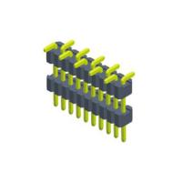China Durable Straight Single Pin Header Right Angle 1.27mm 0.40SQ High Strength for sale