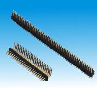 China 1.27mm Pin Header Dual Row Straight Right Angle Polyester Insulator for sale