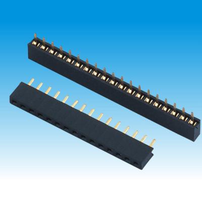 China 2.0 mm Pitch Height 4.3 Single Row Female Header Connector Straight Type for sale