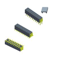 China 2.0 mm Pitch H 4.3 Dual Row Female Header Connector Straight Type for sale