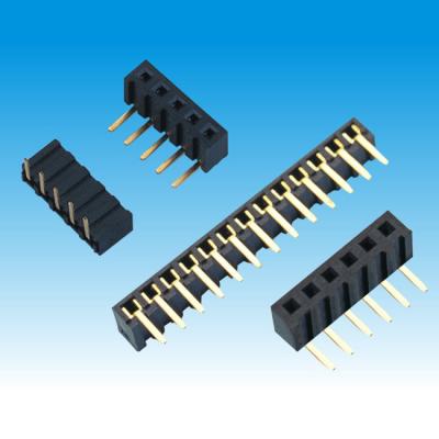 China 2.0 mm Height 4.3 Single Row Female Header Connector Right Angle Type for sale