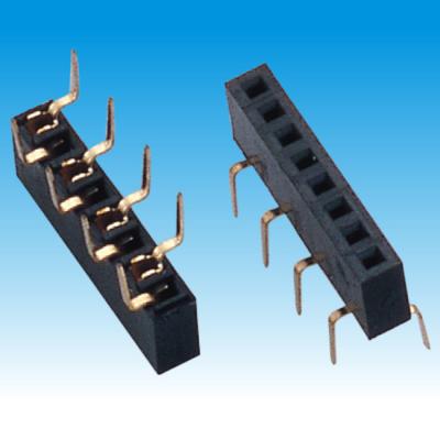 China 2.0 mm H 4.3 Single Row Female Header Connector Bottom Entry Type for sale