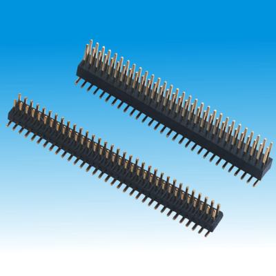China SMT Dual Row Pin Header 1.27mm Pitch PA6T Stand for PCB Board Connector for sale