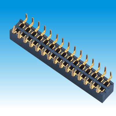 China 2.0 mm Pitch H 4.3 Dual Row Female Header Connector Bottom Entry for sale