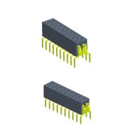 China 2.0 mm Pitch H 4.3 Dual Row Female Header Connector Bottom Entry for sale